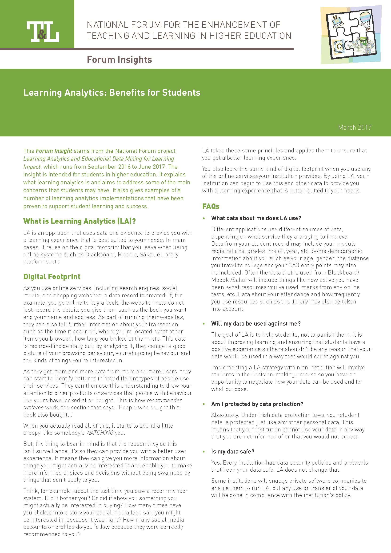 Learning Analytics Benefits for Students - National Resource Hub