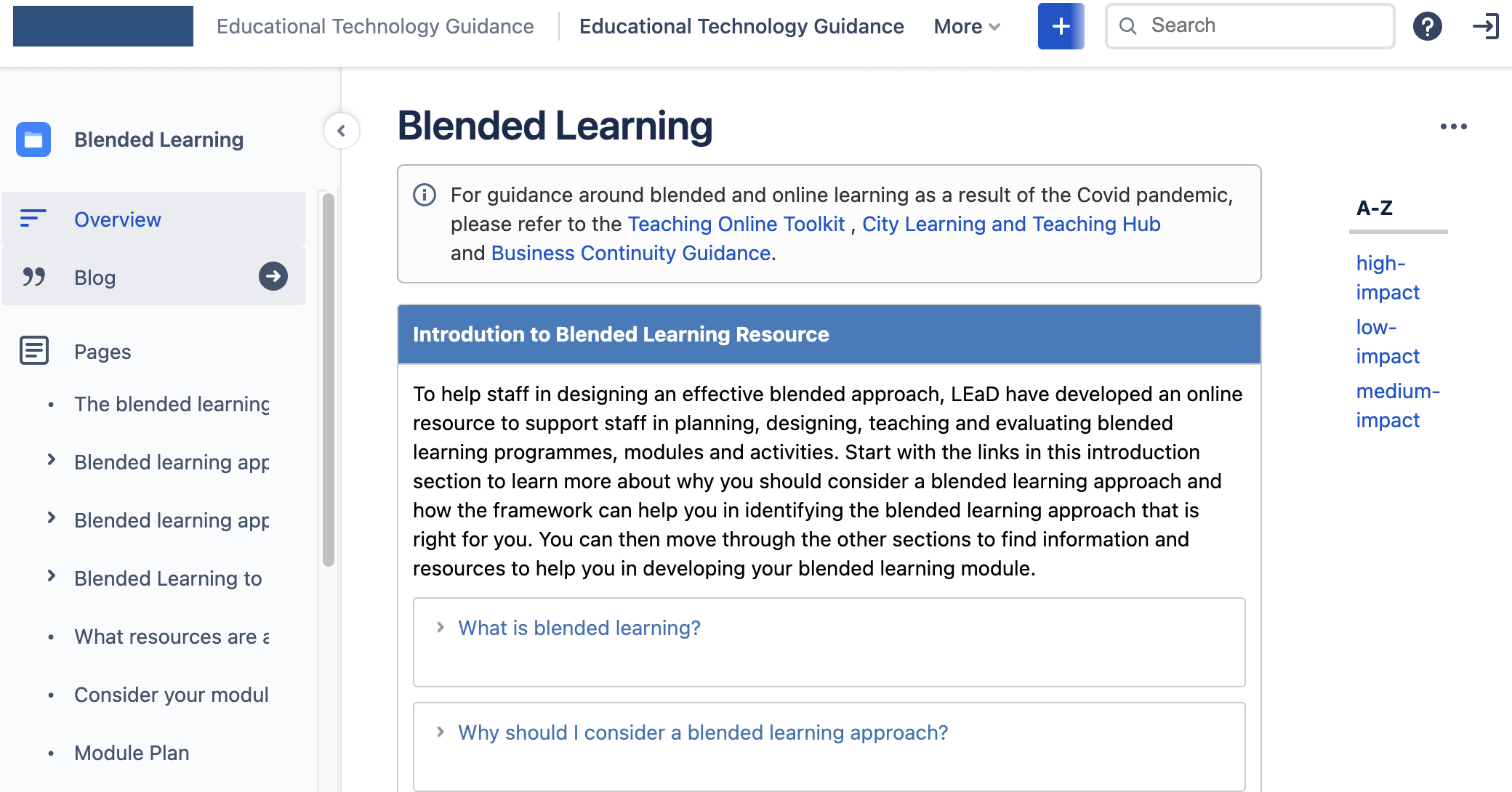 Online resource to support staff in planning, designing, teaching and ...