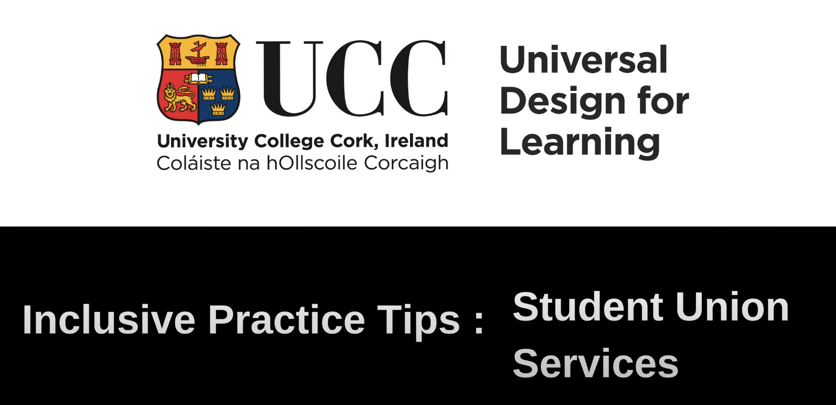 UDL@UCC: Inclusive Practice Tips - Student Union Services - National ...