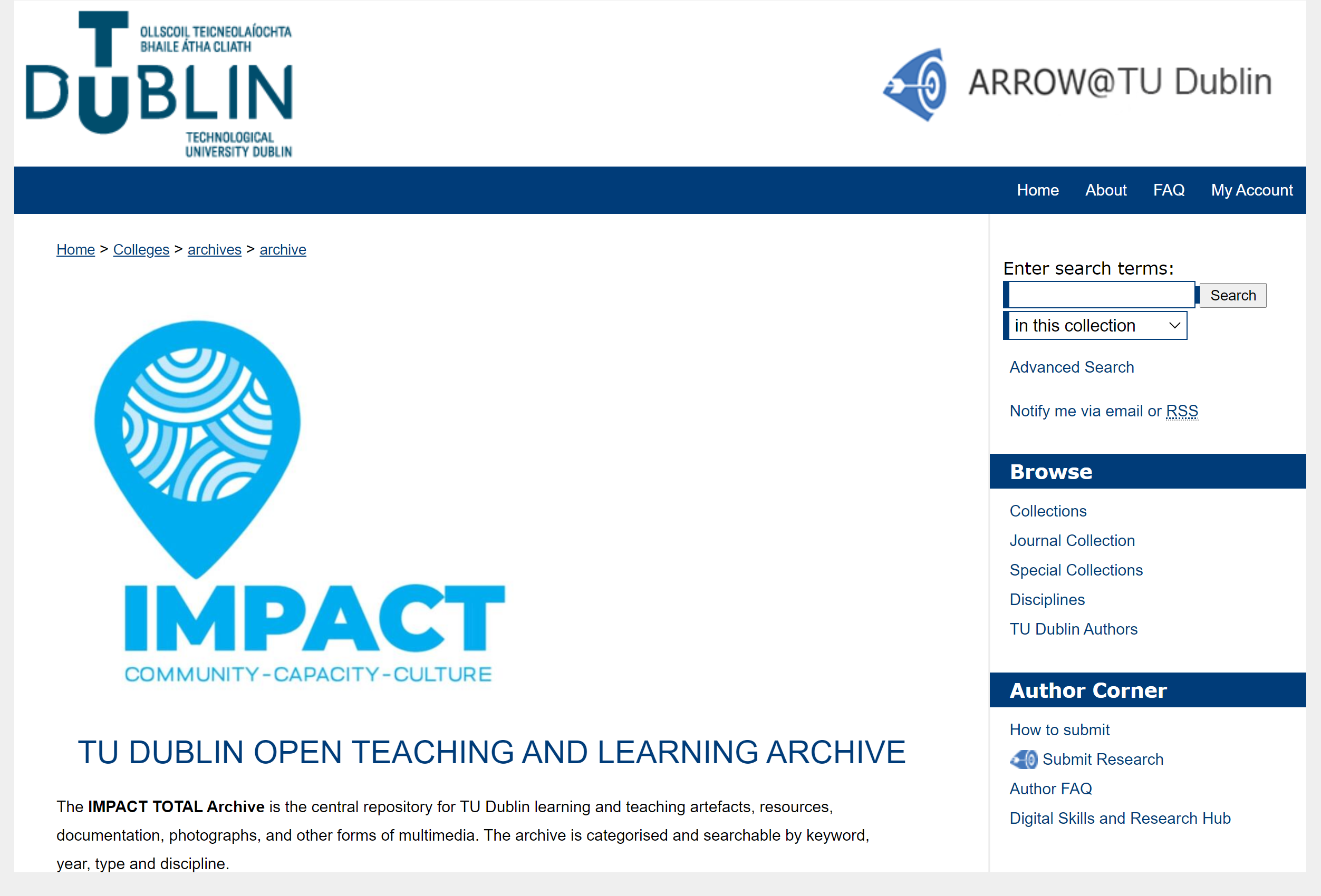 TU Dublin Open Teaching and Learning Archive - National Resource Hub