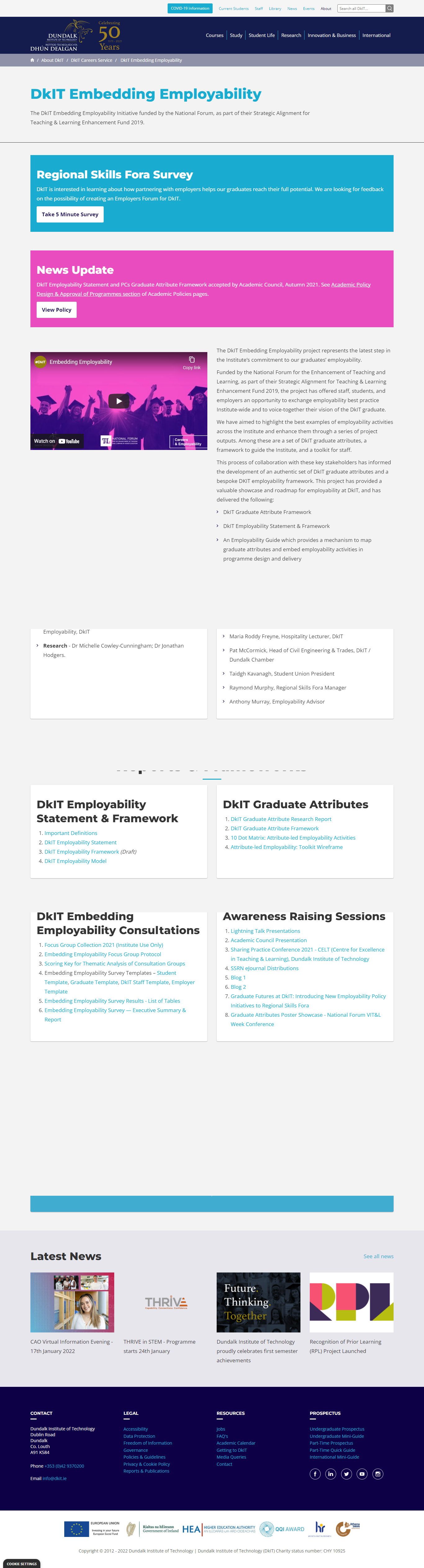 Embedding Employability Project - National Resource Hub